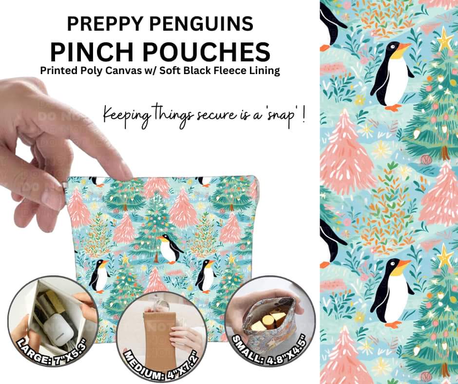 Preppy Penguins Pinch Pouches – Missy's Leggings & More
